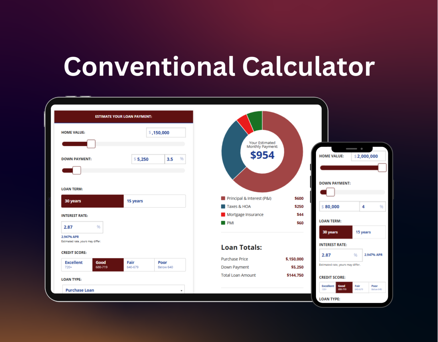 Conventional Calculator - Top GHL Snapshots